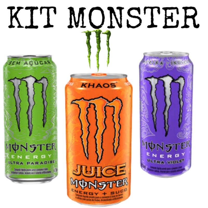 Kit Monster Sabores Lata 473ml | Shopee Brasil
