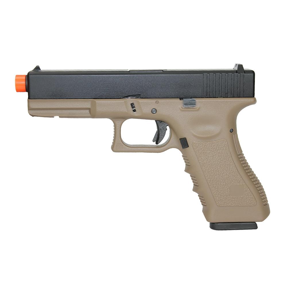 Pistola De Airsoft Gas Gbb Green Gas R17 Tan Blowback 6mm | Shopee Brasil