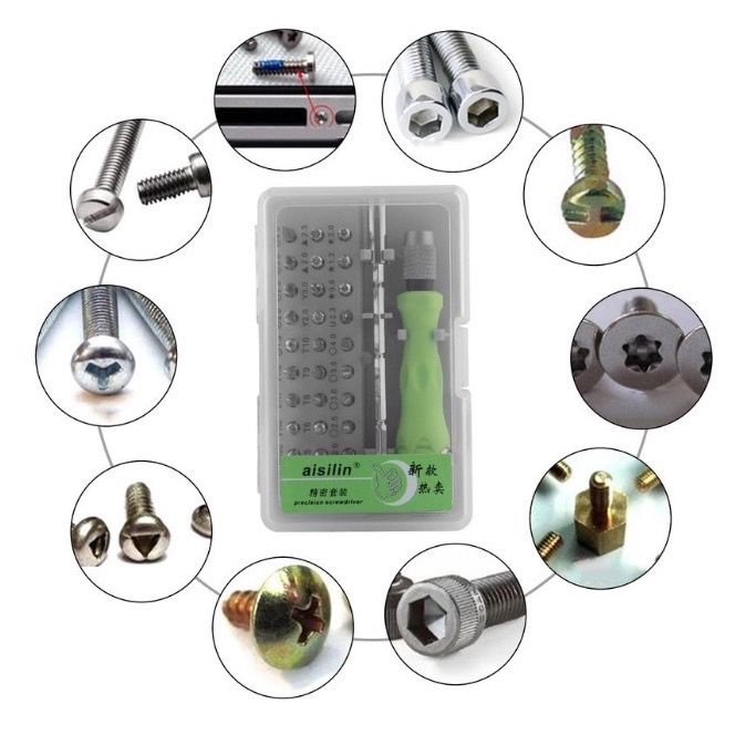 Kit Jogo De Chaves Multiuso 32 em 1 Precisão Fenda Torx Philips ...