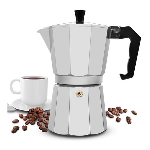 Cafeteira Italiana Em Alumínio 6 Cafés Chaleira Bule | Shopee Brasil