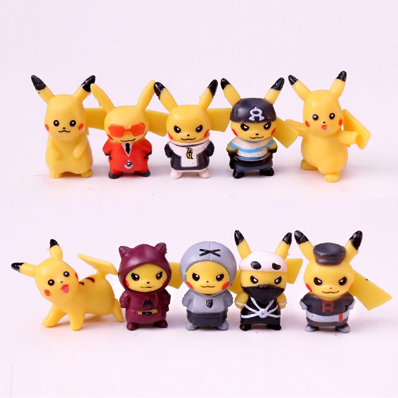 10 Pçs/kit 3cm Mini pokemon Bonecos Pikachu Pequeno Enfeites Ninja ...