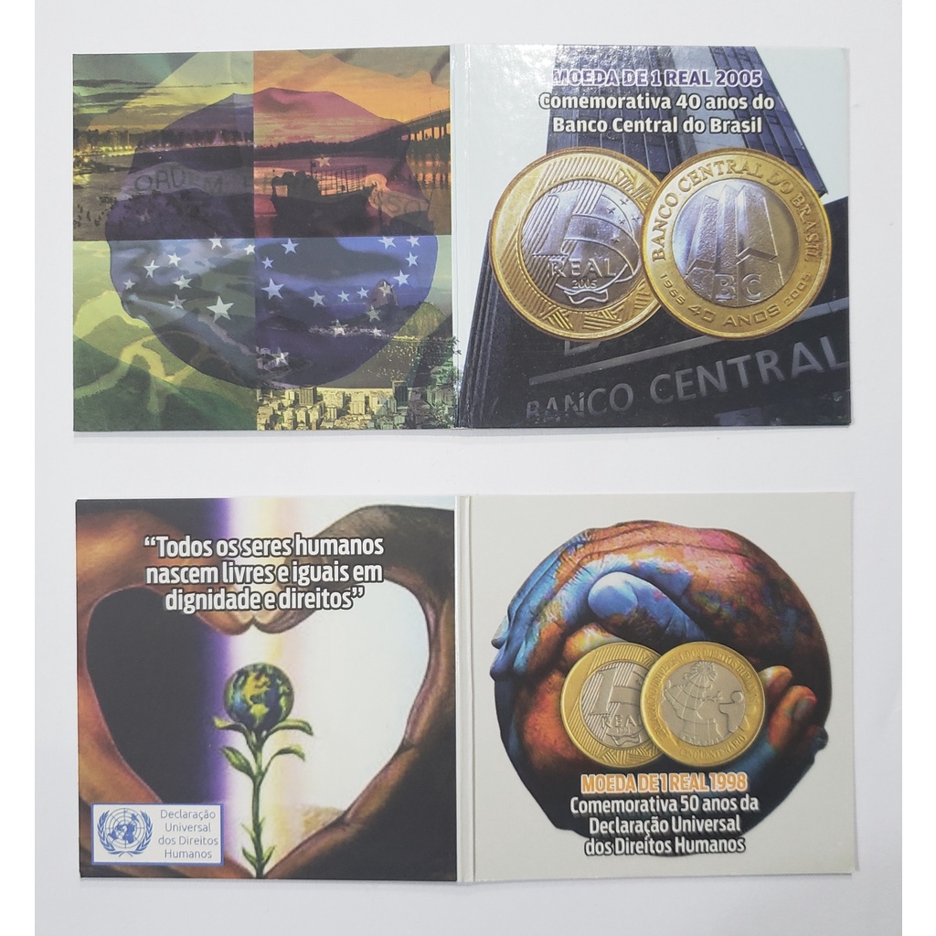 kit 4 Encartes para guardar moedas do plano real | Shopee Brasil