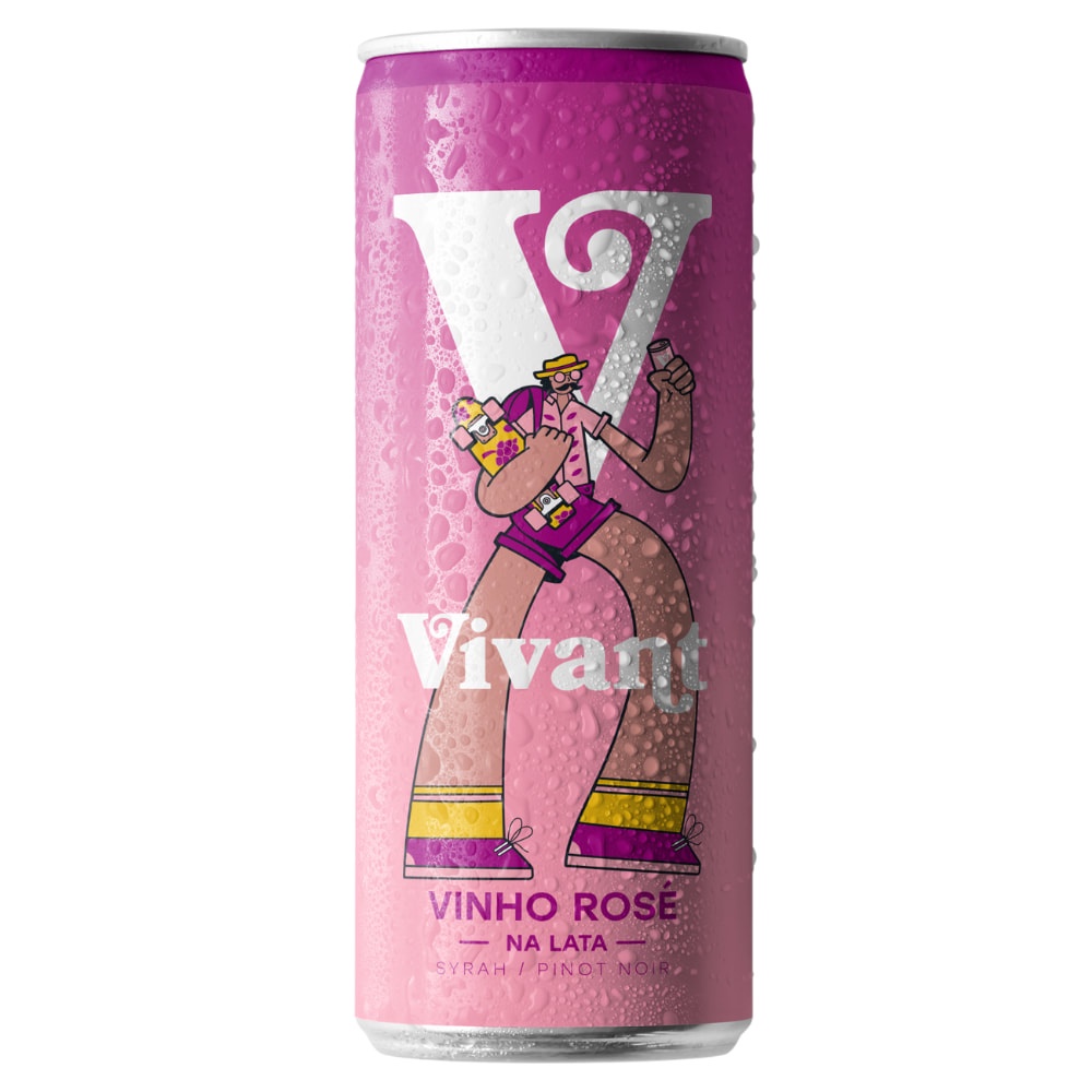 Vinho Fino Rose Vivant Lata 269ml | Shopee Brasil