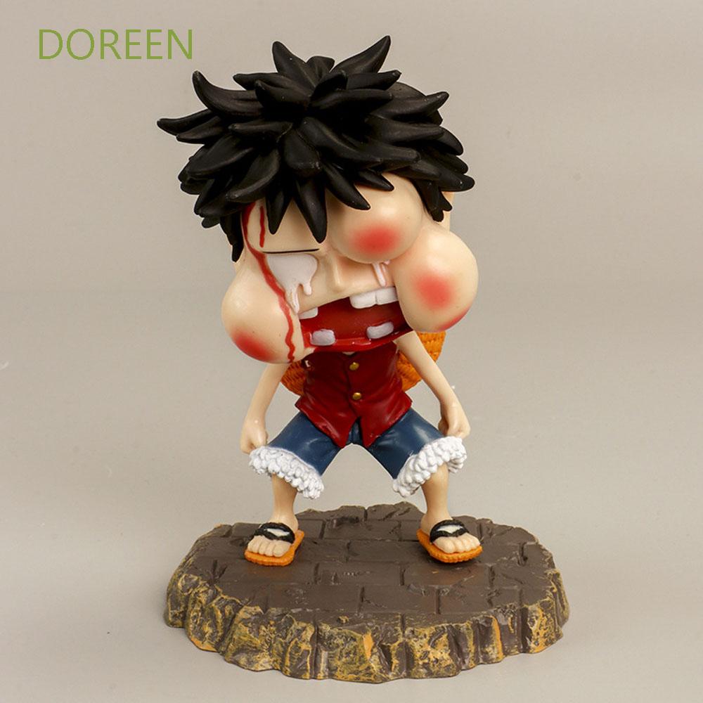 DOREEN Anime Luffy Collectible Model Beaten Face Swelling Miniatures ...