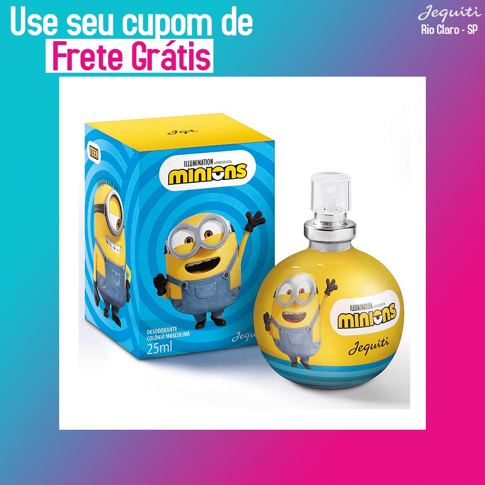 Mini Colônia Minions Jequiti 25ml Perfume Original Autêntico Miniatura ...