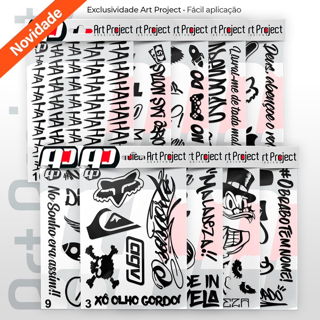 1 Cartela de Adesivos Recorte - Moto Carro Bike Caminhão | Shopee Brasil