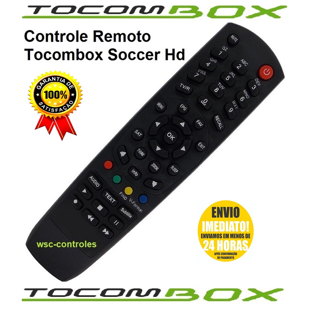 Controle Remoto Receptor Tocombox Soccer Hd - ENVIO IMEDIATO | Shopee ...