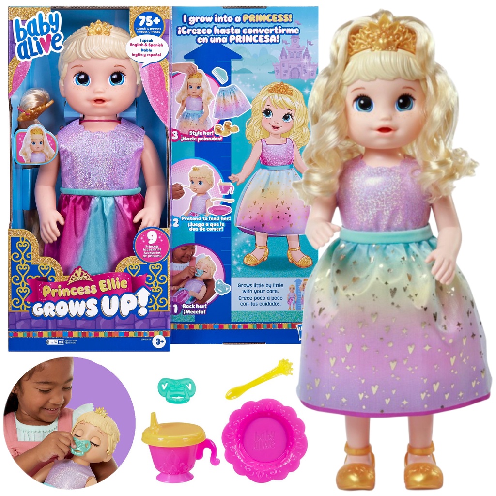 Nova Boneca Baby Alive Que Cresce Princesa Ellie +75 Frases | Shopee Brasil