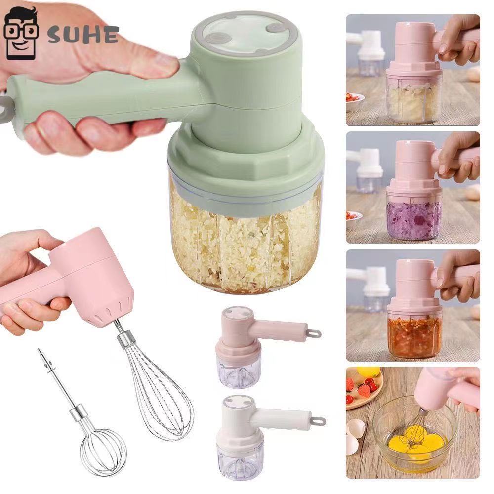 Mini Batedeira Processador Elétrica Sem fio de Mão aço inoxidável ...
