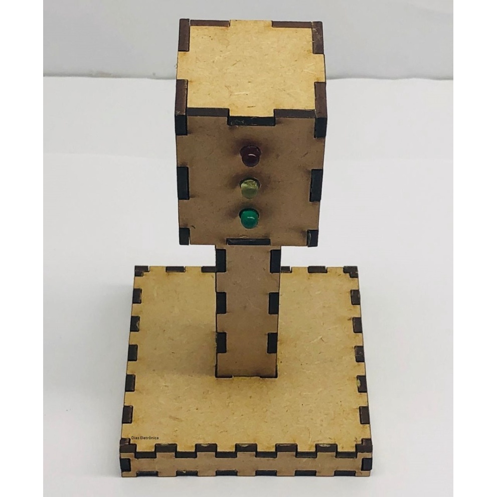 Semaforo/ Sinal Para Arduino Em Mdf Com Leds Em 1 Face | Shopee Brasil