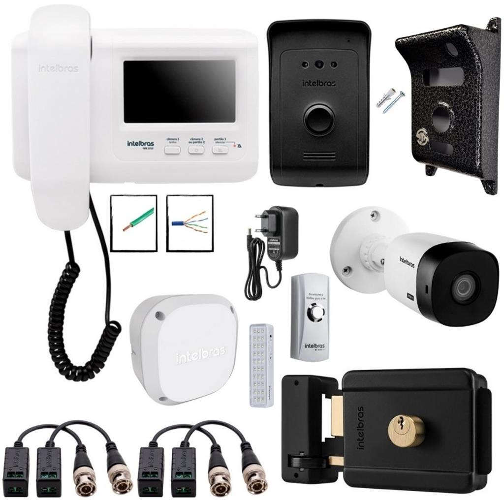 Kit Interfone Camera IVR 1010 Intelbras Completo Acessorios | Shopee Brasil