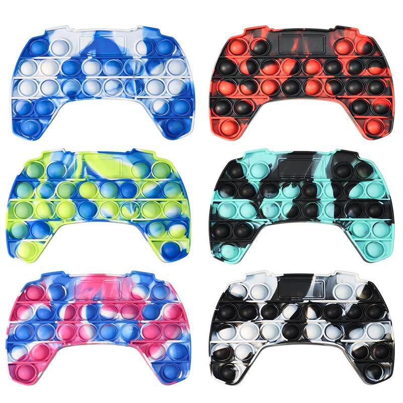 Pop It Poppet Games Controller Gamepad Shape Push Tie-Dye Bubble ...