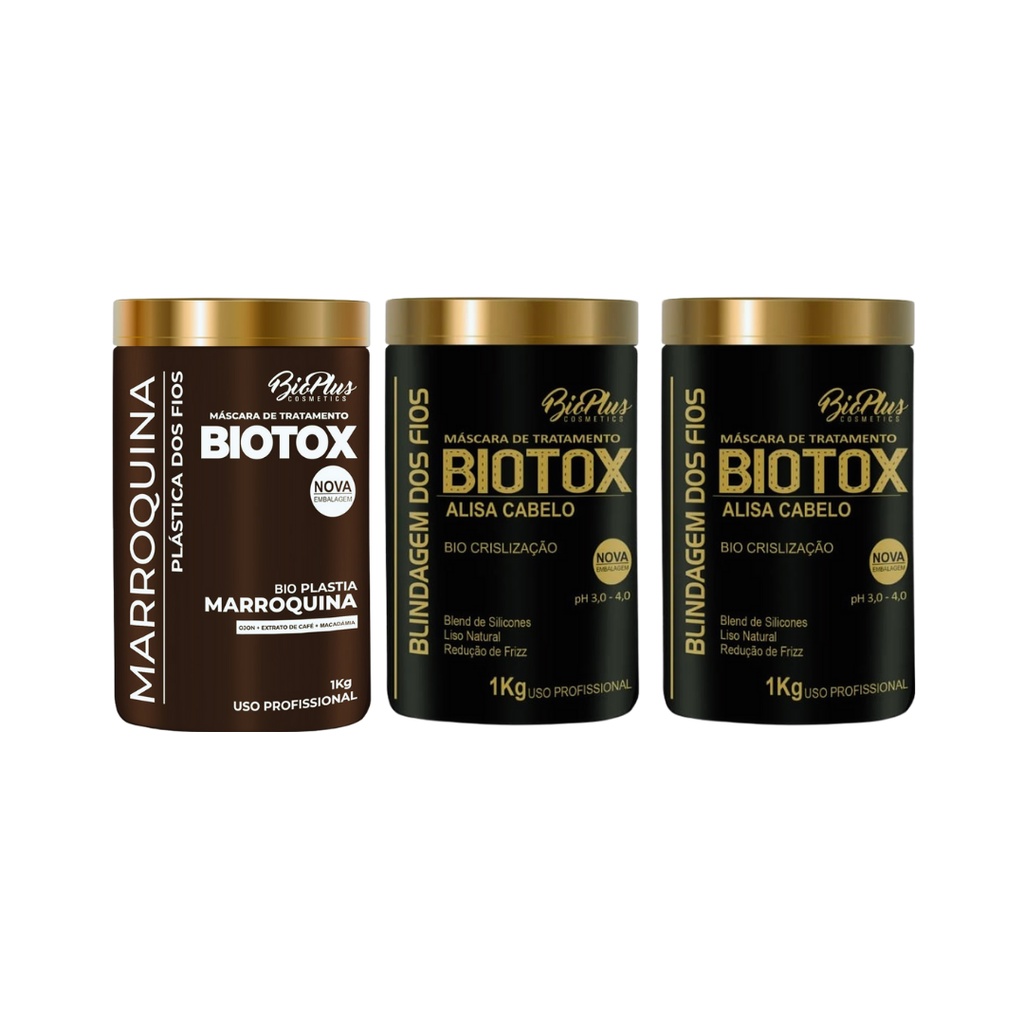 Combo Triplo 3 Biotox - 1 Marroquina + 2 Blindagem 3x1kg | Shopee Brasil