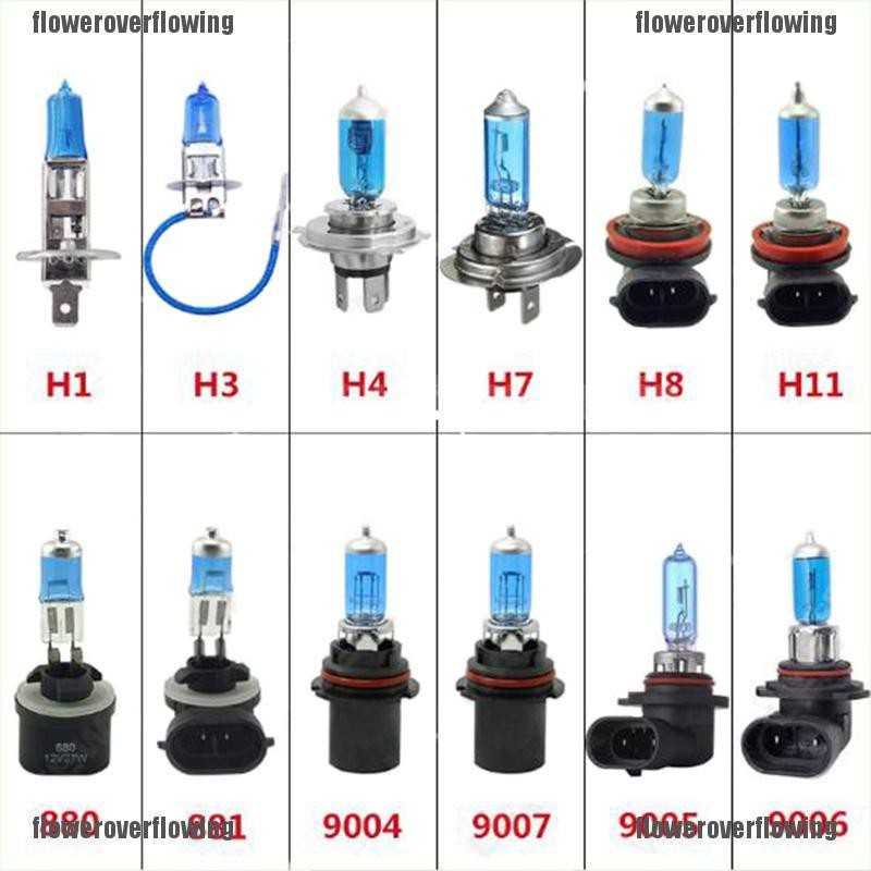 Flbr H1 H3 H4 H7 H11 9006 9007 Lâmpadas De Luz Branca Para Farol De Gás Xenônio 12V Fll | Shopee ...