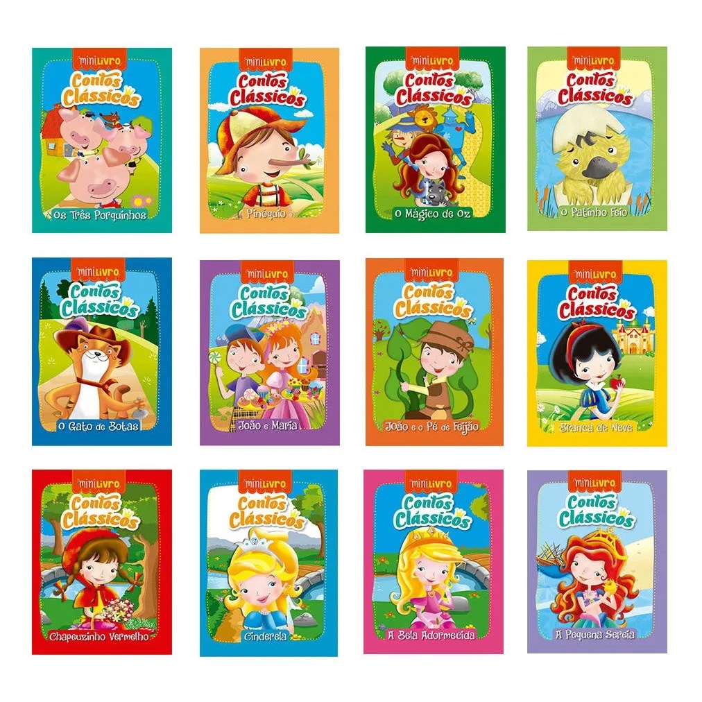 Coleção Livro Infantil Contos Clássicos Disney - 12 Mini Livros ...