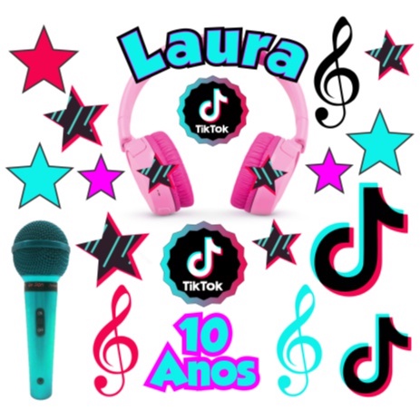 TOPO DE BOLO TIK TOK TOPPER | Shopee Brasil