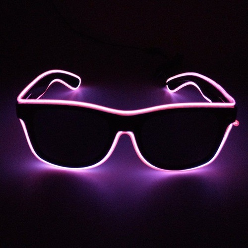 Óculos De Sol Com Led Rosa Para Festa E Eventos | Shopee Brasil