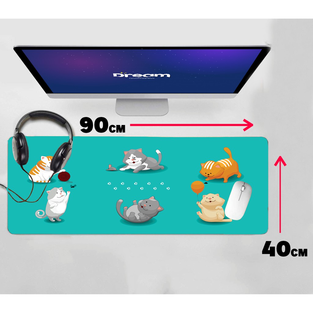 Mouse Pad Gamer Gatinhos 3 Extra Grande 90x40 gatos gatinho ...