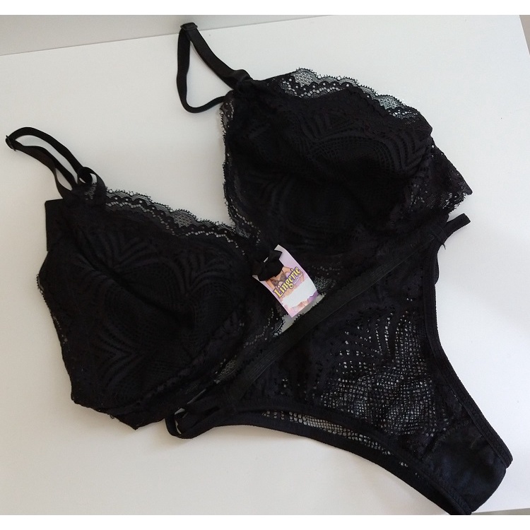 Conjunto de renda Linda | Shopee Brasil