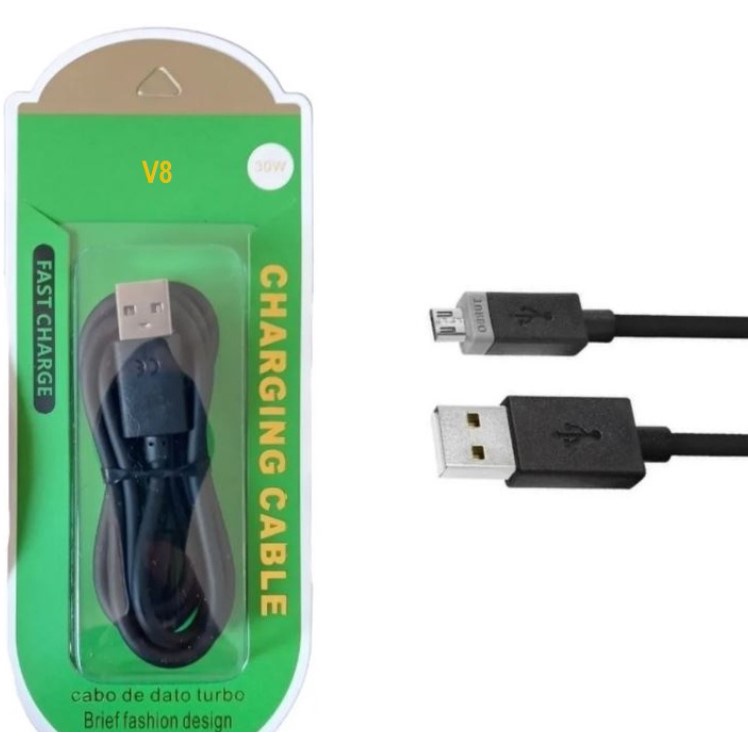 Cabo V8 Fast Turbo Usb Celular Micro Usb Carga Rápida | Shopee Brasil