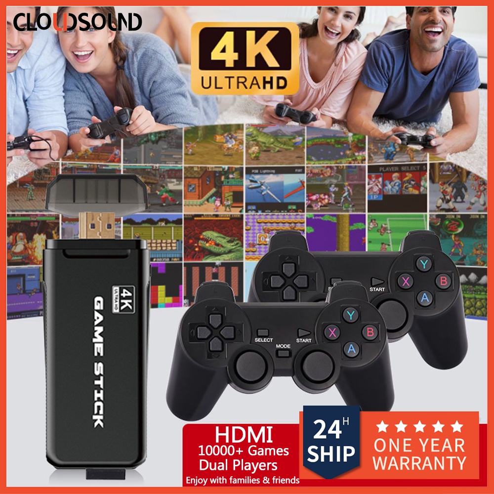 Console De Vídeo Game 4K Jogo Vara Sem Fio Retro Mini Clássico Gaming Gamepad TV Controlador Da ...
