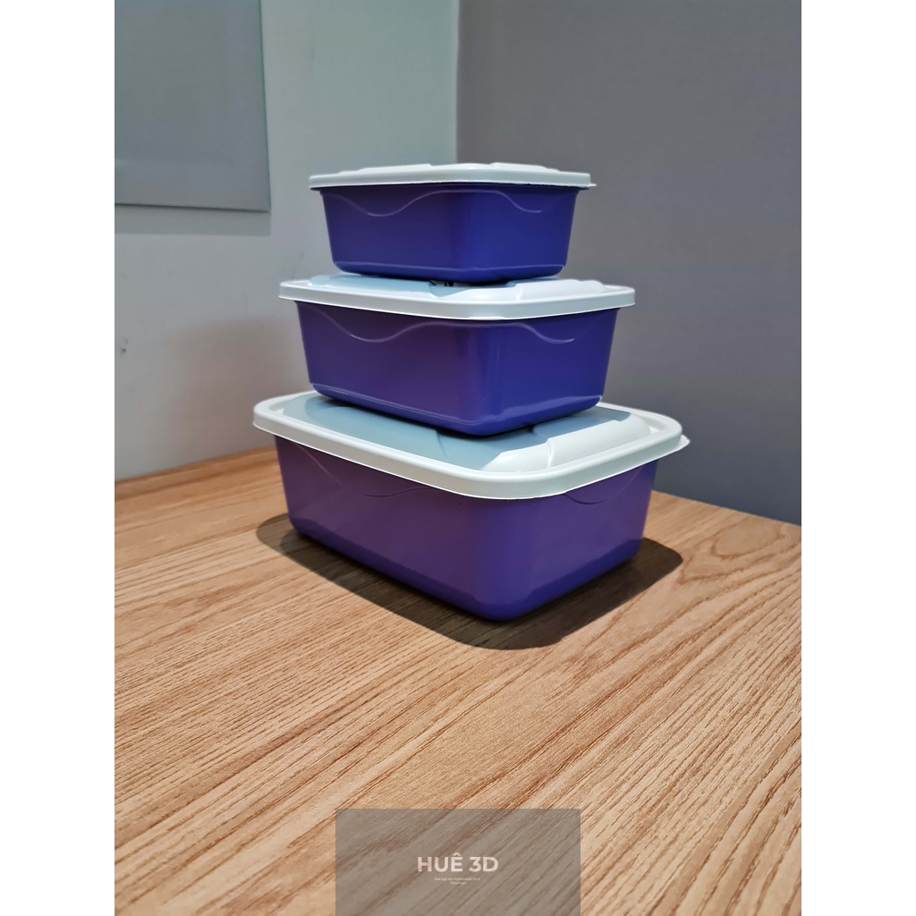 Conjunto Kit Pote PMG Retangular Pote de Comida 300/700/1390ML | Shopee ...