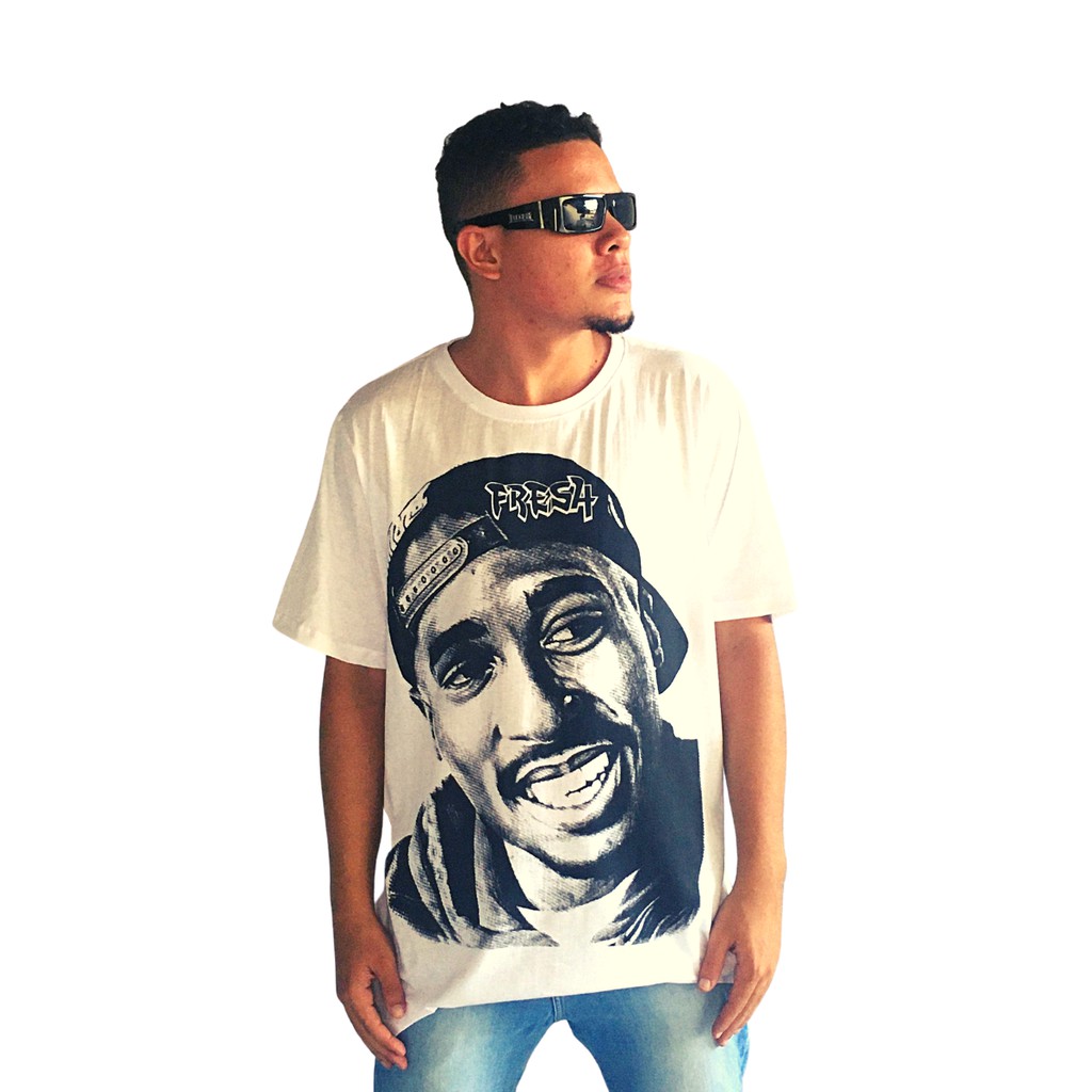 Camiseta Camisa Tupac 2Pac Makaveli Rap Los Angeles anos 90 Classico ...