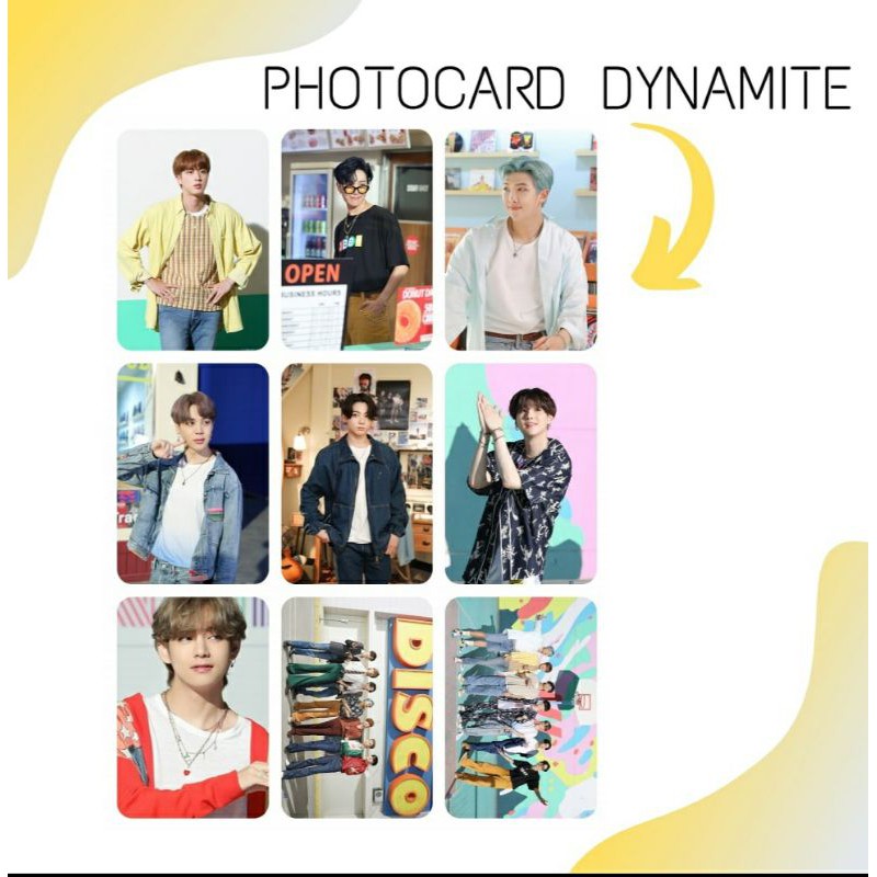 Promoção 09 Photocards Grupo Kpop BTS Dynamite FANMADE Alta Qualidade ...