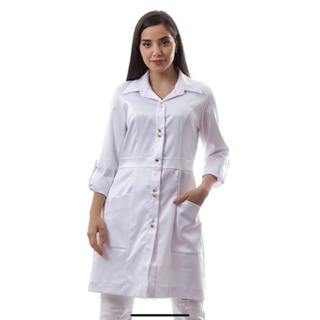 Jaleco Feminino LUXO gabardine Acetinado com Elastano | Shopee Brasil