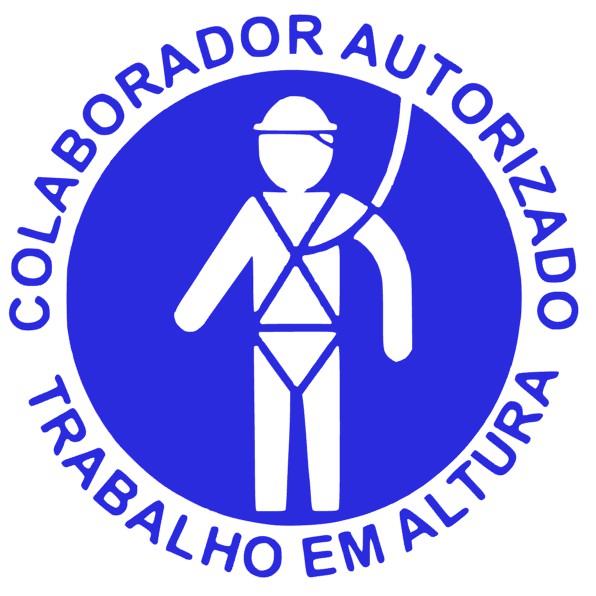 Adesivo Colaborador Autorizado Trabalho em Altura Segurança Técnico ...