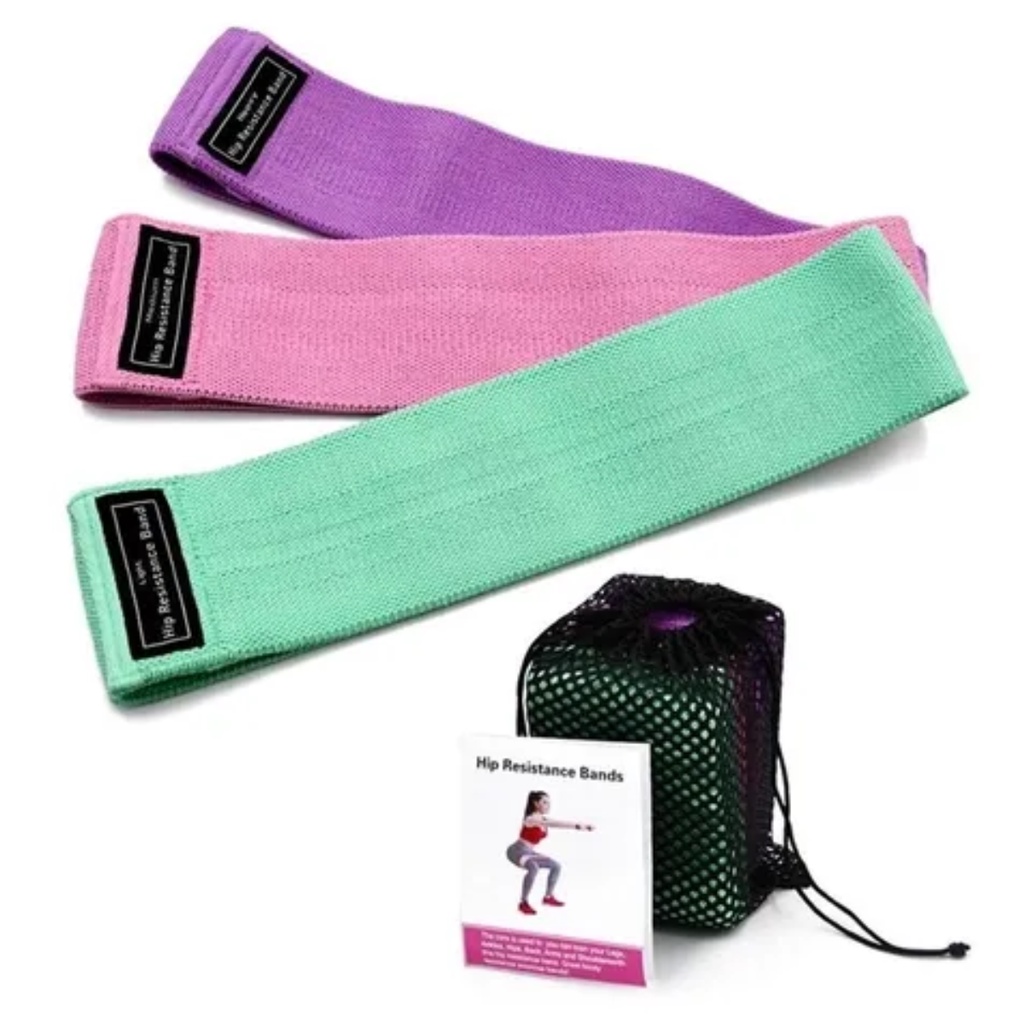 Kit 3 Faixa Elastica Tecido Mini Thera Band Yoga | Shopee Brasil