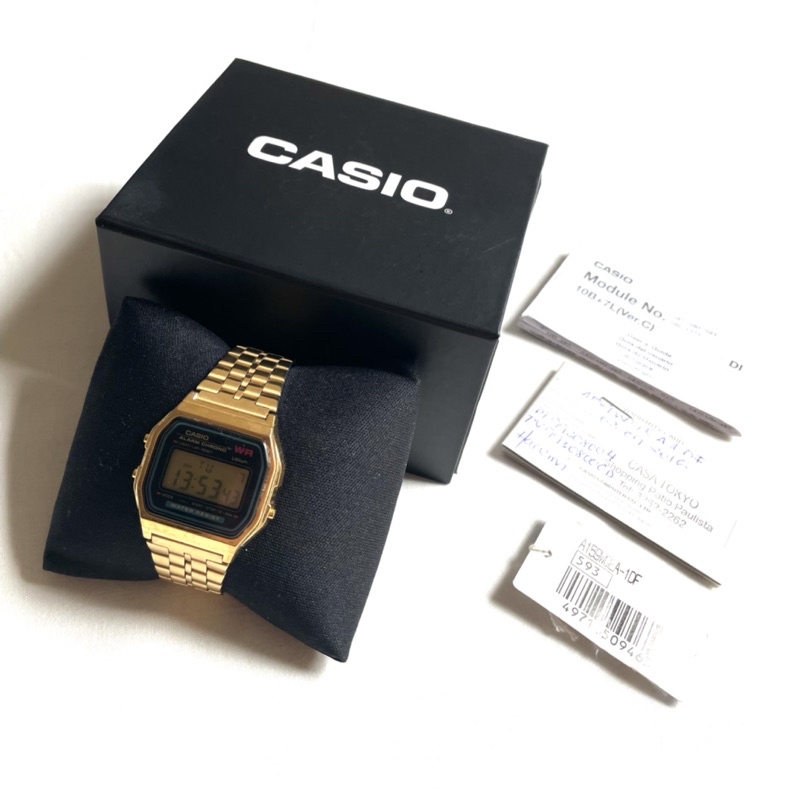 relógio casio masculino dourado - vintage | Shopee Brasil