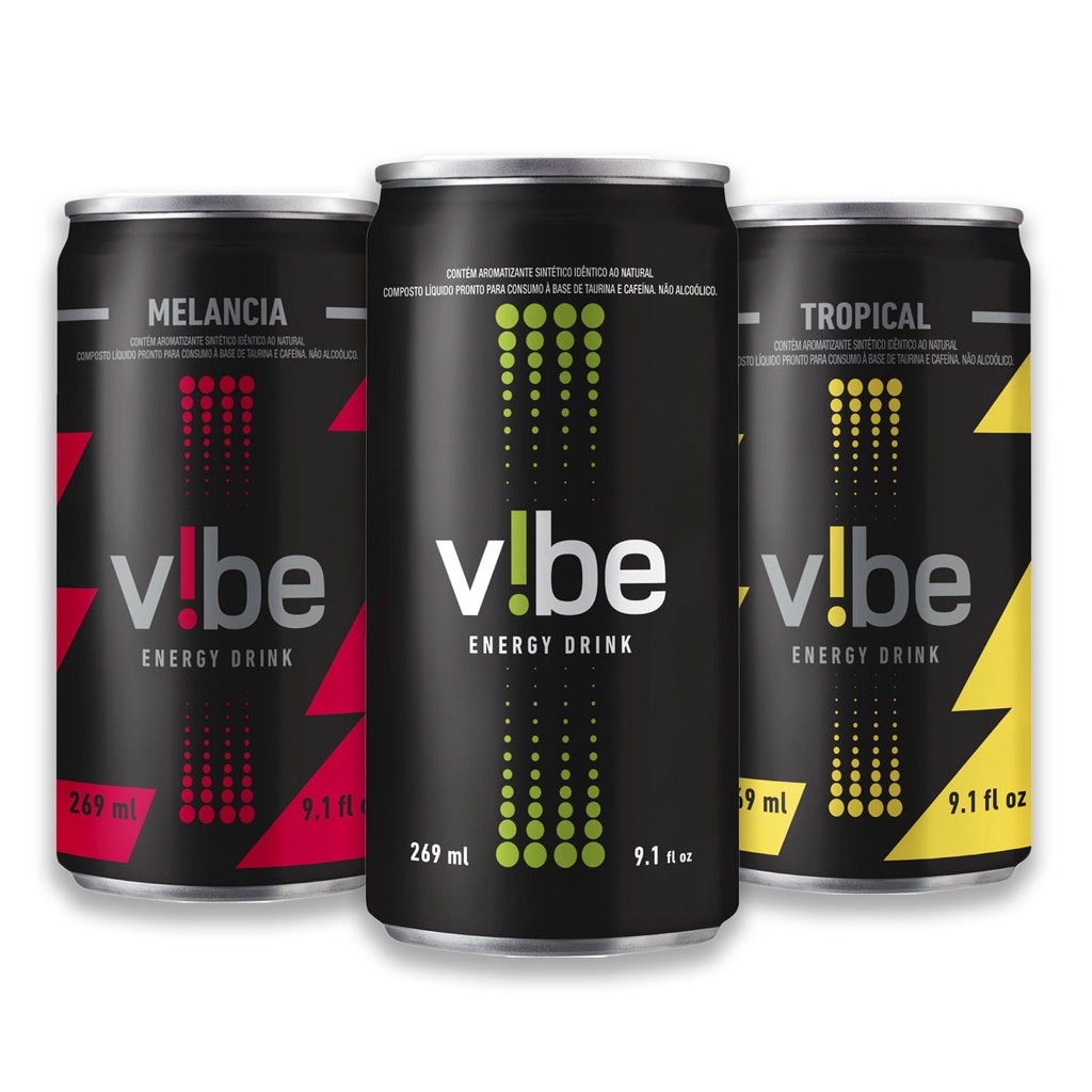 Kit 3 Energéticos Vibe Energy Drink Sabores Variados | Shopee Brasil