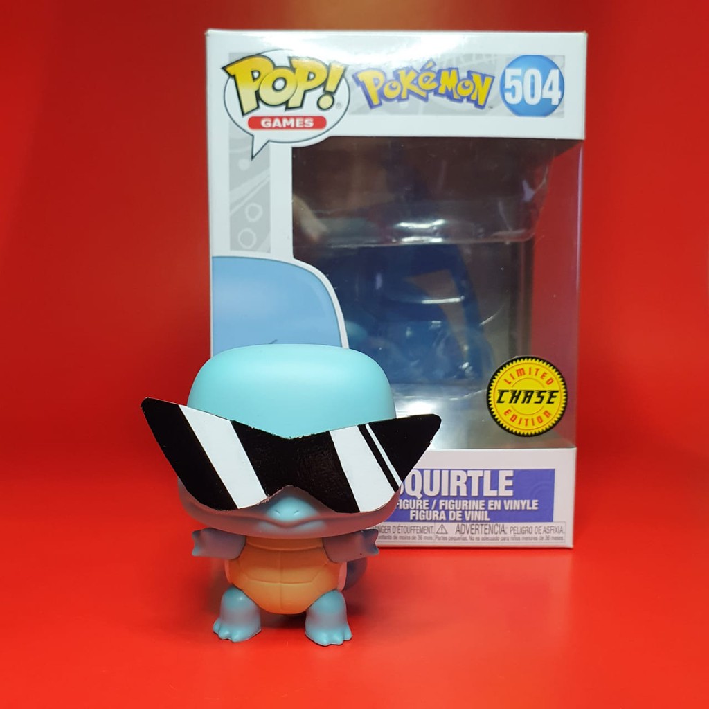 Funko pop Squirtle 504 CHASE CUSTOM - squirtle com oculos - POKEMON ...