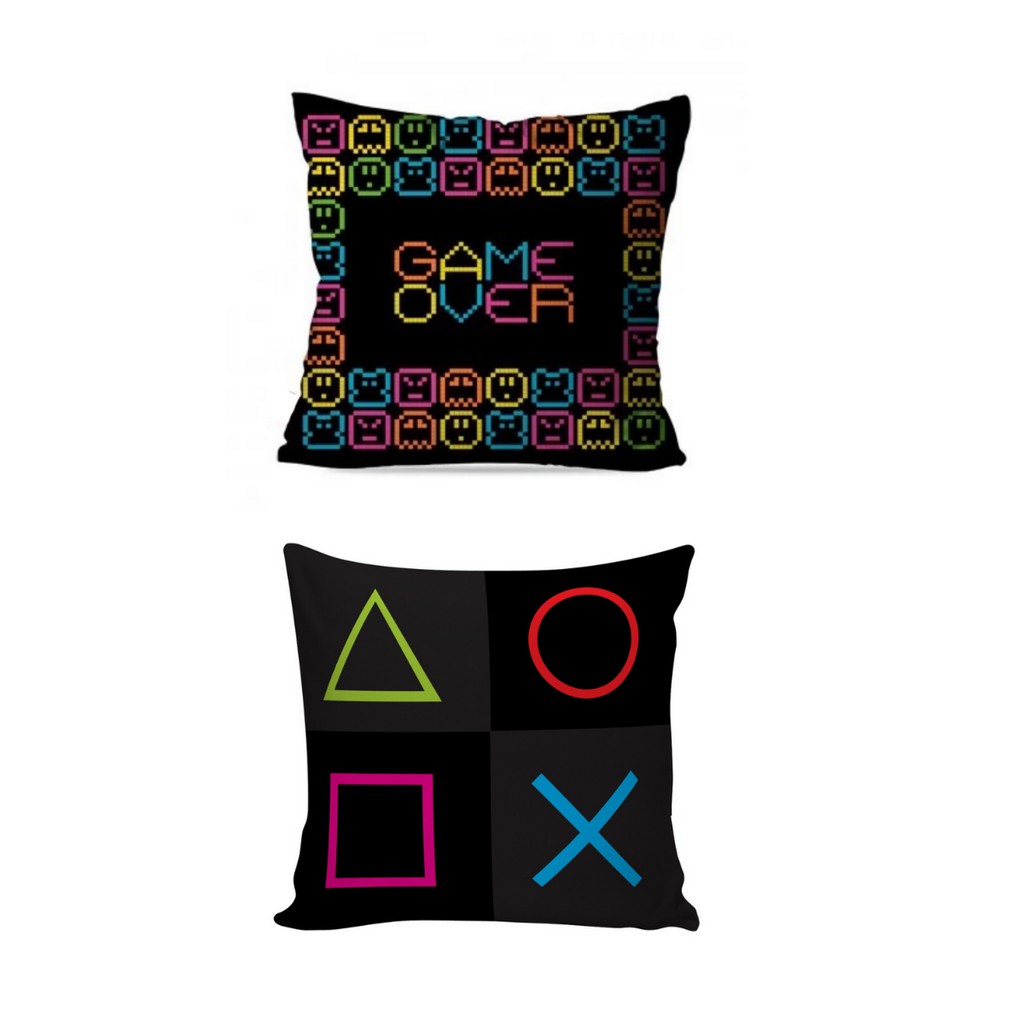 Kit De 2 Almofadas Playstation Ps2 Ps0ne Setup 40x40 | Shopee Brasil