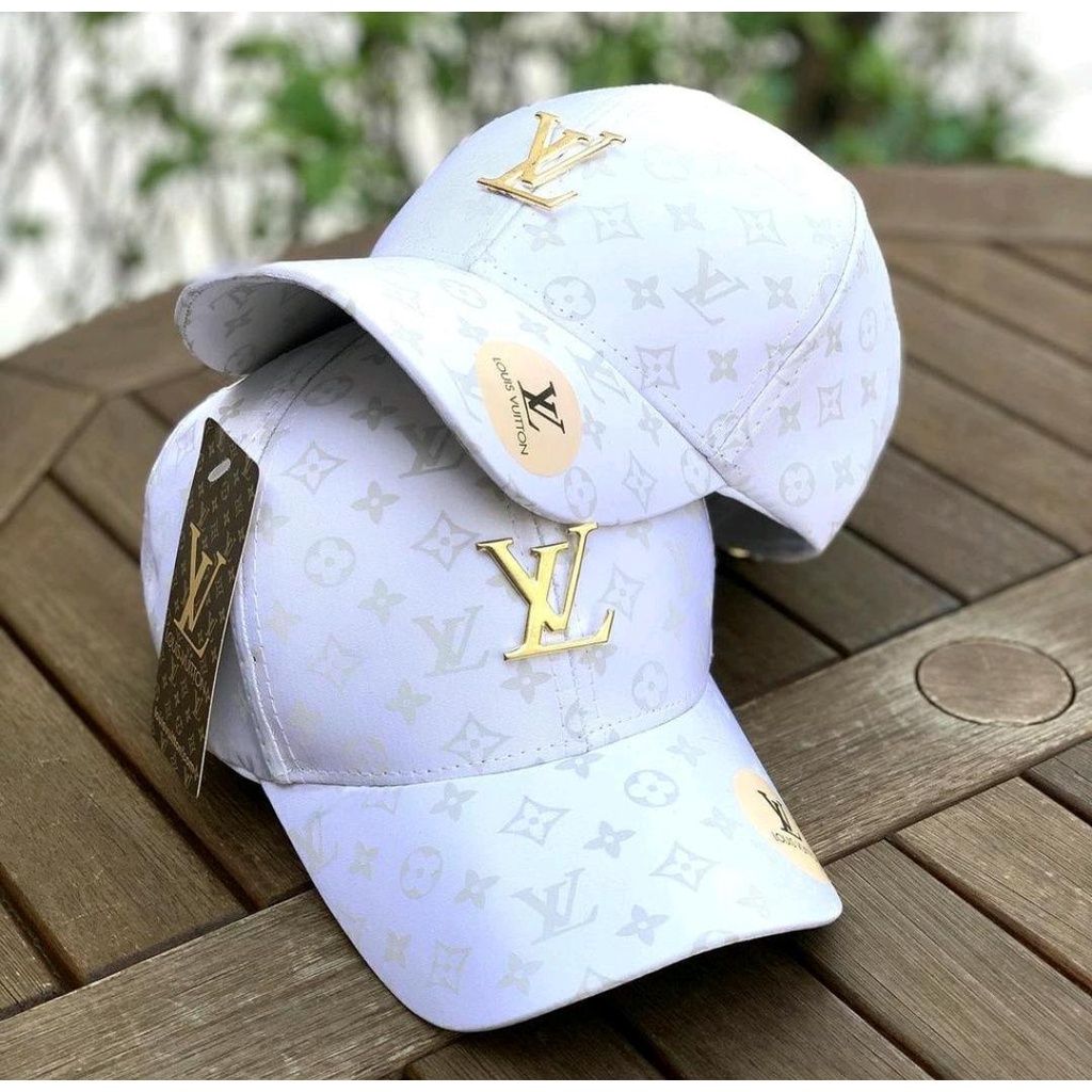 Boné Branco Básico Colorido Louis Vuitton - Escorrega o Preço