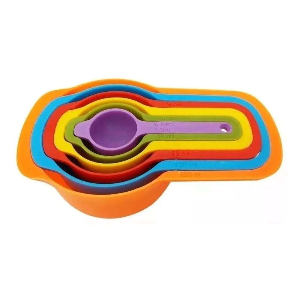 Kit Colher Medidora Xícaras E Colheres Medidoras 6 Peças | Shopee Brasil