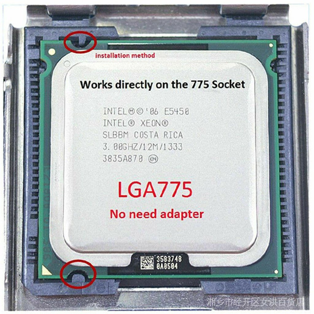 100 % Original Intel Xeon E5450 Quad Core LGA 775 3.0Ghz SLBBM Processador De CPU Semelhante ...