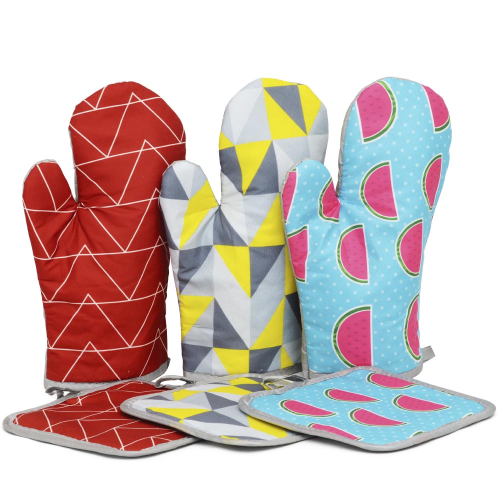 Luva Para Cozinha De Poliester Termica Com Descanso De Panel | Shopee ...