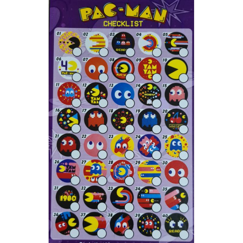 Tazos Pacman Lacrados 21 ao 40 | Shopee Brasil