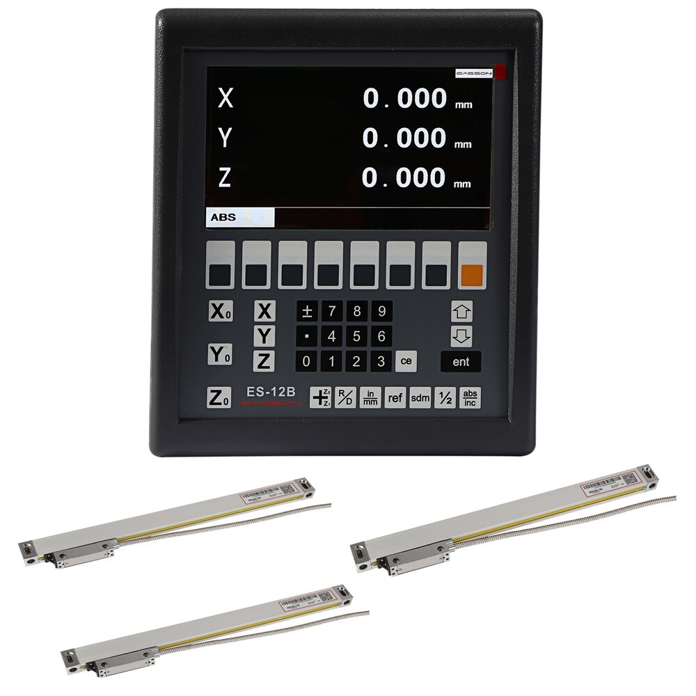 Easson ES-12B kit LCD DRO 3 Eixos Monitor + 3pçs GS10 5um 50mm-1000mm ...