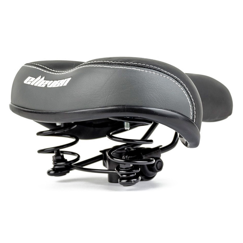 Banco De Bicicleta Selim Elleven Largo 2 Molas Mtb Preto Bike - Faz a Boa!