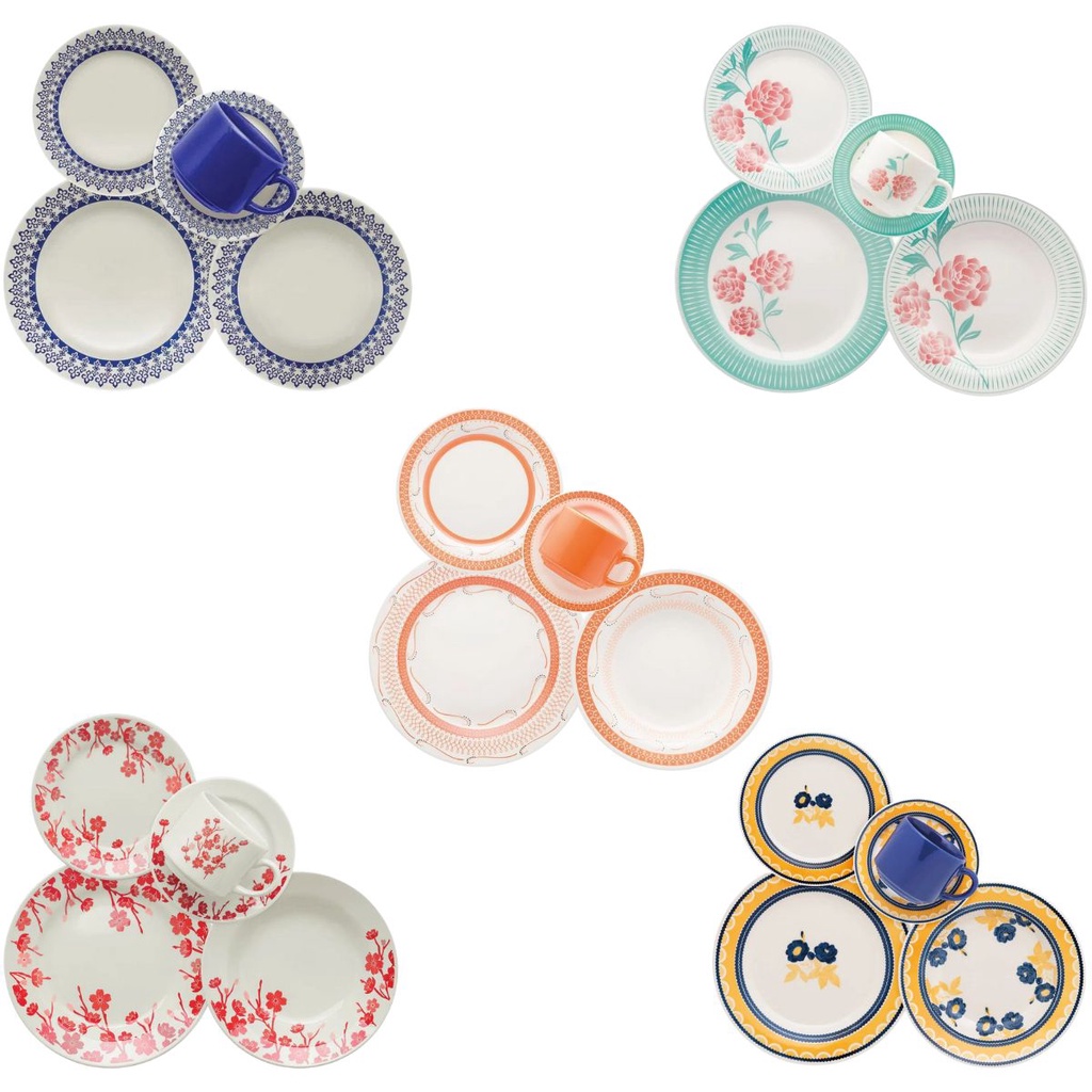 Aparelho De Jantar 20 Pçs Porcelana Completo Biona Donna | Shopee Brasil