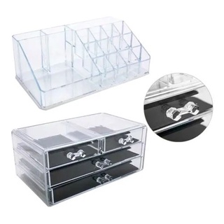 Organizador E Suporte Em Acrilico E Espelho Porta Maquiagem | Shopee Brasil