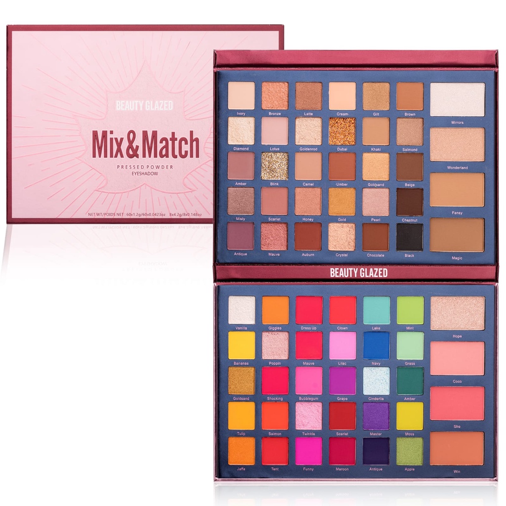 Paleta De Sombras Mix e Macth Beauty Glazed Original 68 Cores | Shopee ...