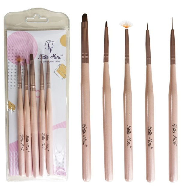 Kit Pincel para Unha - 350-2 - Hello Mini | Shopee Brasil
