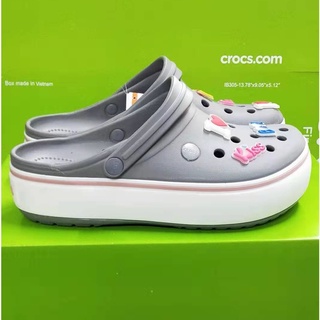 Crocs Plataforma Colorida Transparente Brilhante jibbitz | Shopee Brasil