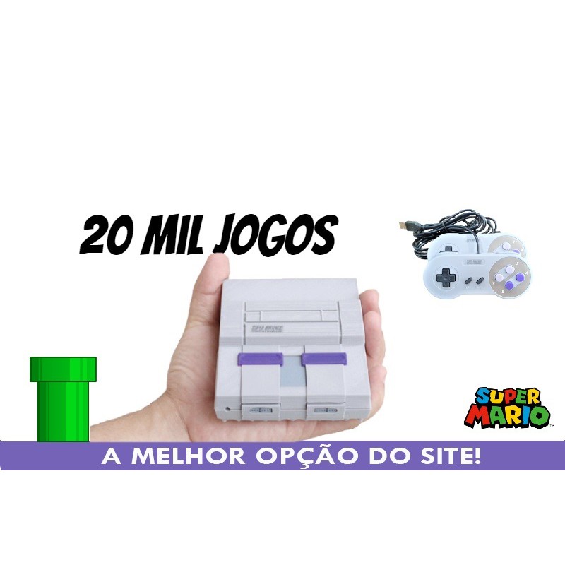 Mini Game Super Nintendo 20 mil jogos 2 controles - SNES - Retro ...