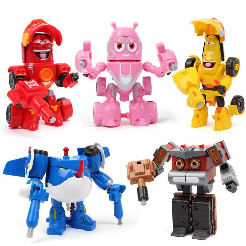 set Larva Toy Robot Creative Fun Assembly Transformation Toy Cute Anime ...