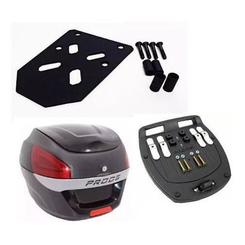 Bagageiro Honda Pcx 150 2019 Metal X + Bau Bauleto Proos 29 Litros Preto | Shopee Brasil